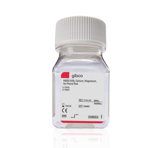 HBSS (10X)，不含钙、镁、酚红 500 mL | Buy Online | Gibco™ | thermofisher.cn