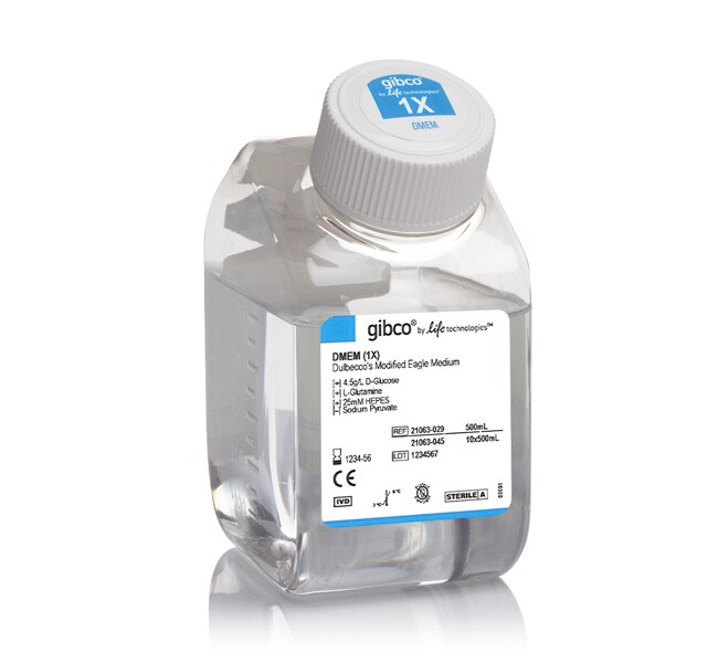 DMEM，高糖，HEPES，不含酚红 500 mL | Buy Online | Gibco™ | thermofisher.cn
