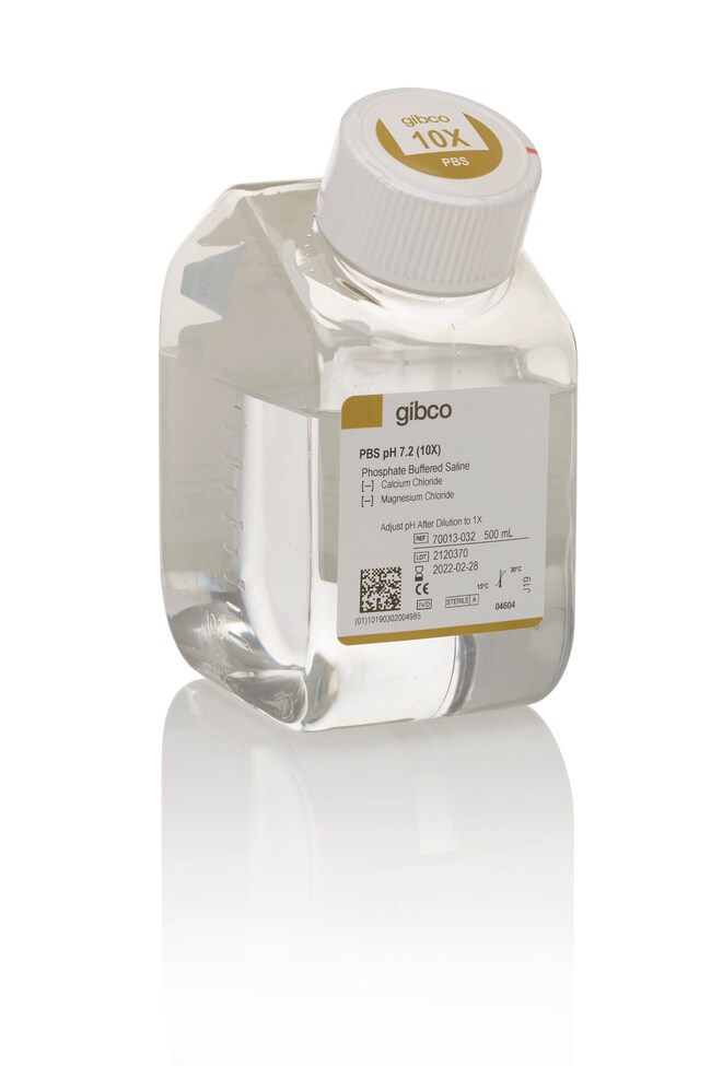 PBS (10X)，pH 7.2 500 mL | Buy Online | Gibco™ | thermofisher.cn
