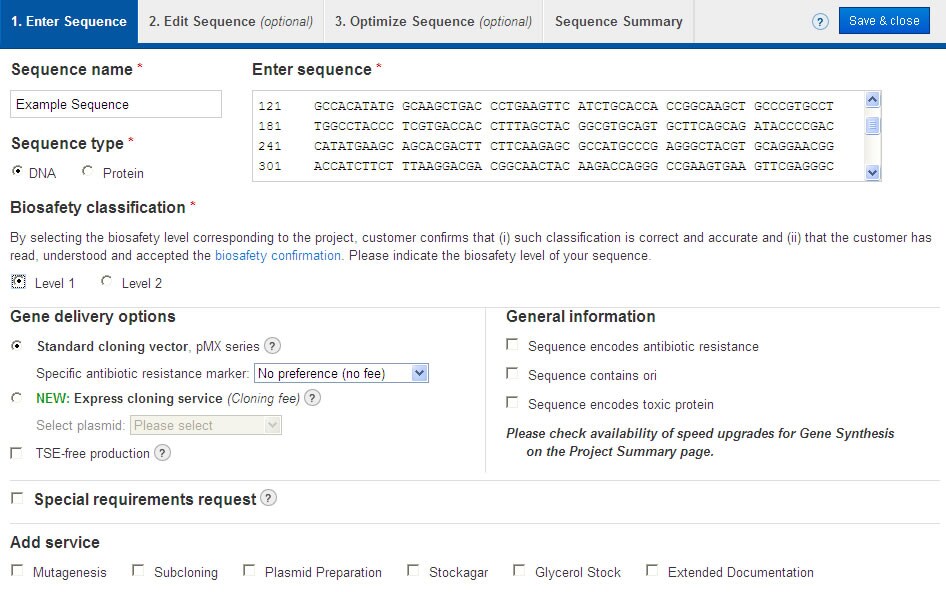 GeneArt 在线门户网站快速入门指南 | Thermo Fisher Scientific - CN