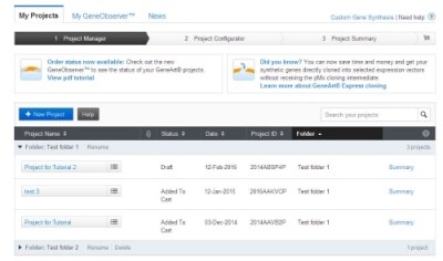 GeneArt 在线门户网站快速入门指南 | Thermo Fisher Scientific - CN